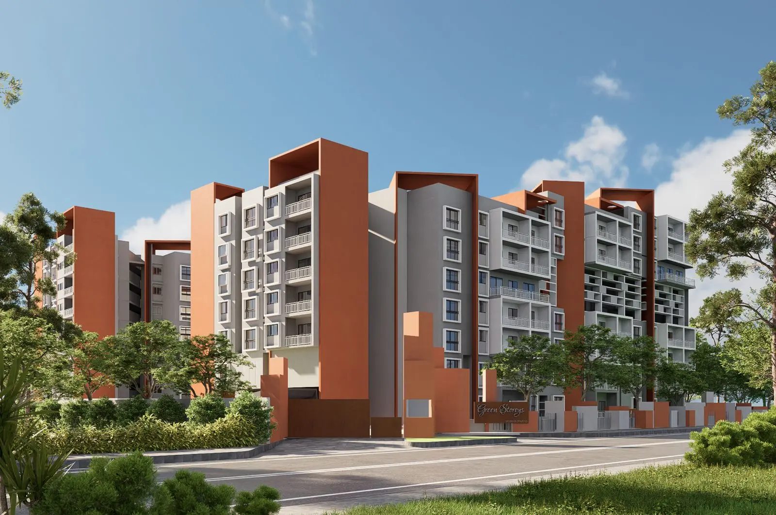 Modern Spaaces Green Storeys Apartments in Sompura Gate